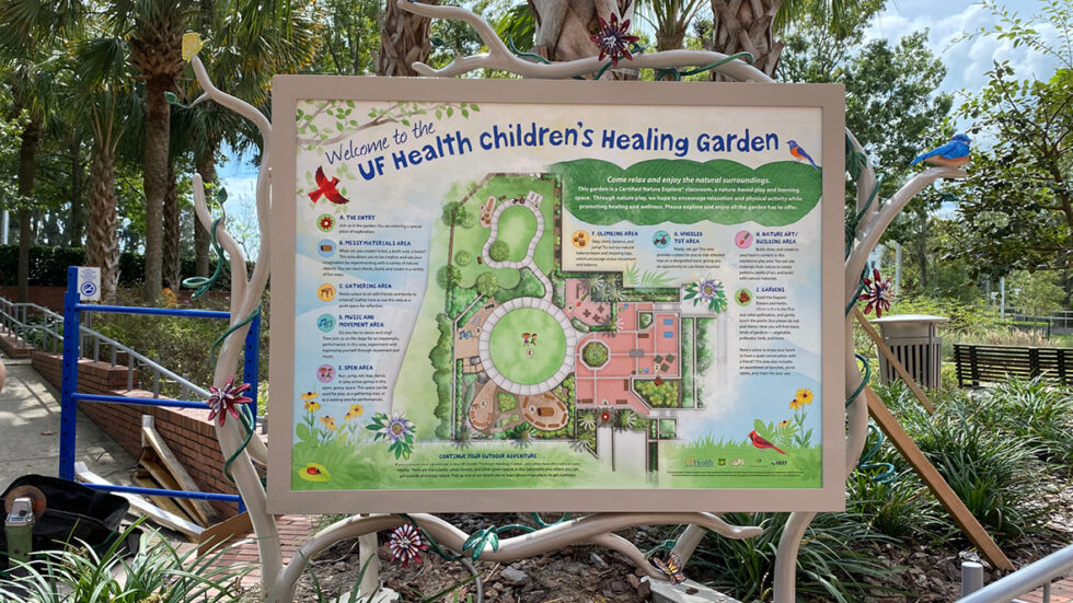 UF Health Children’s Healing Garden Signage - Eight Eyes